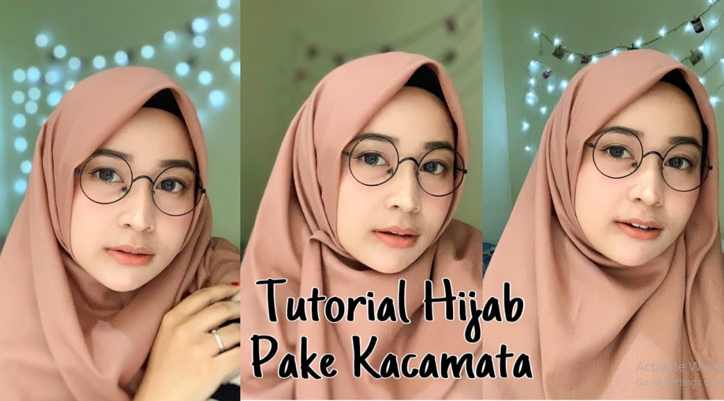 Tutorial Hijab Segi Empat Pakai Kacamata - opoto.org